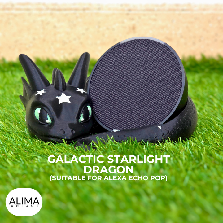 3D Printable Galactic Starlight Dragon - Suitable for Alexa Echo Pop by ALIMA UNIQUE DESIGNS